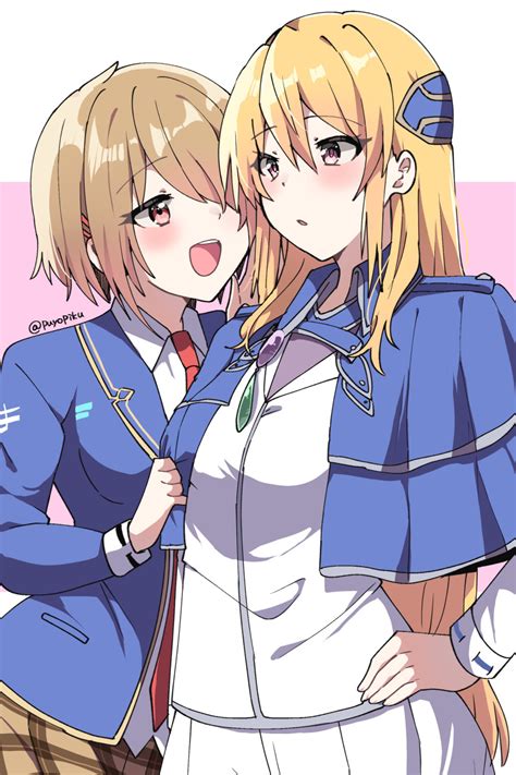 Safebooru 2girls Absurdres Blonde Hair Blue Capelet Capelet Hair