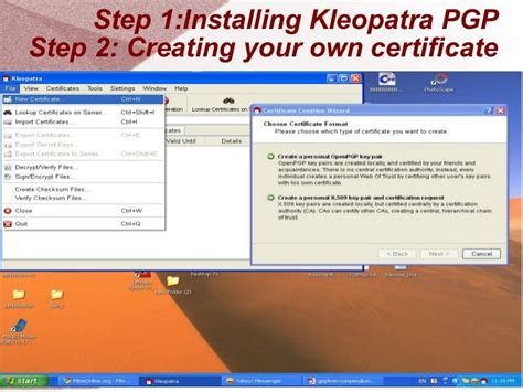 Encrypting Emails Using Kleopatra Pgp