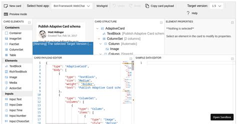 Adaptive Card Designer Poc Forked Codesandbox