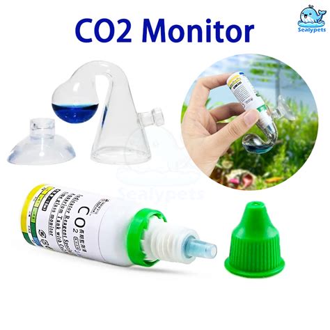 Co2 Diffuse Monitor Co2 Tester Fish Tank Glass Dropball Checker Plant