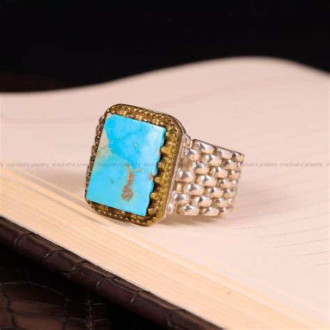 انگشتر فیروزه شجری مردانه کد 3282 En 2024