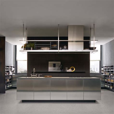Contemporary Kitchen Artex Poliform Oak American Walnut Glass