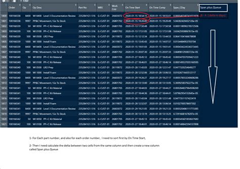 R I Need Help Doing The Delta Between Two Cells On The Same Column