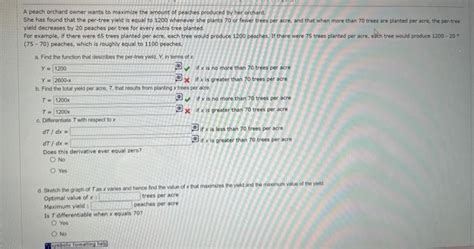 Solved Peach Orchard Owner Wants To Maximize The Amount Of