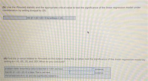 Solved We Give Jmp Output Of Regression Analysis Above