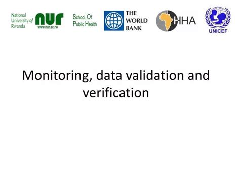 Ppt Monitoring Data Validation And Verification Powerpoint