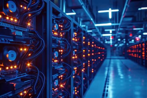 Premium Photo Bitcoin Mining Concept Mining Farm