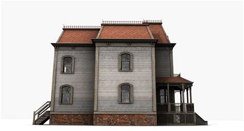 Bates Mansion 3d Model 99 C4d 3ds Obj Dae Dxf Fbx Free3d