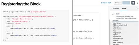 syntax highlighting code block with server side rendering wordpress