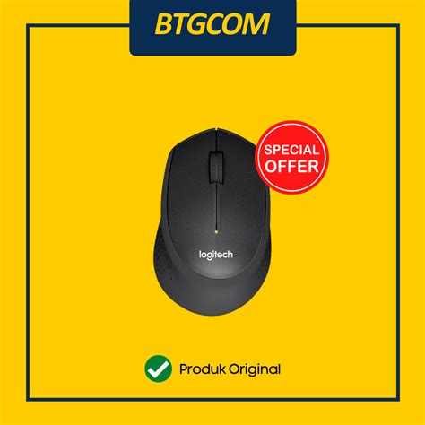 MOUSE LOGITECH M SILENT PLUS WIRELESS BLACK BTGCOM