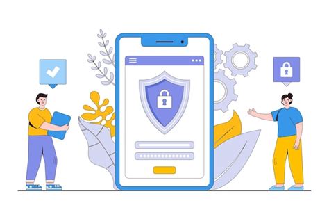 Premium Vector Flat Electronic Contract With People Characters Concept Outline Design Style