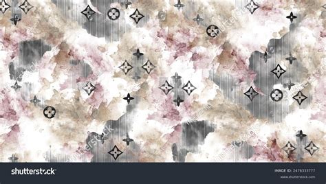 Lv Star Allover Pattern Design Surface Pattern Stock Illustration