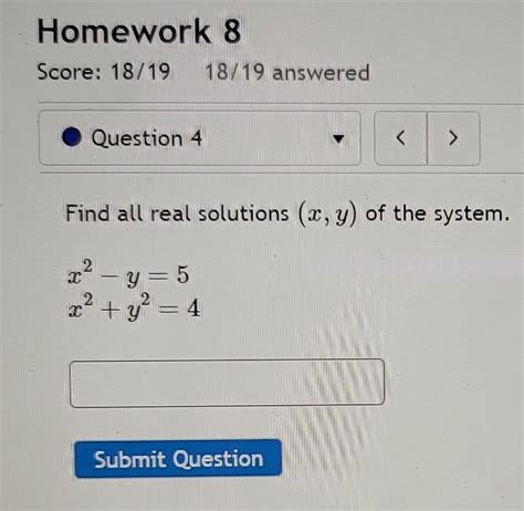 Solved Find All Real Solutions Xy Of The System