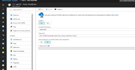 Microsoft Bi Tools Schedule Start Of Azure Virtual Machine