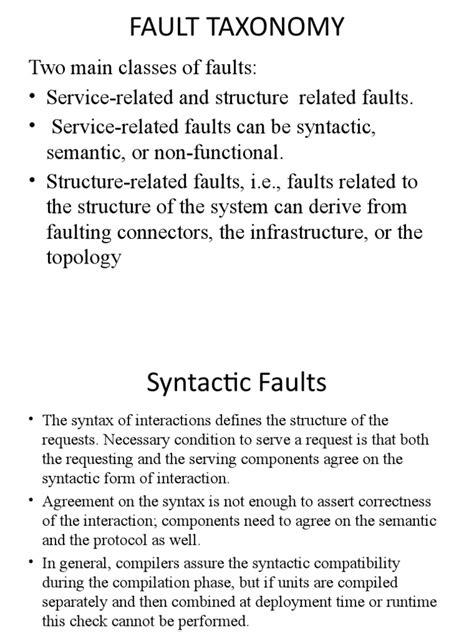 Error And Fault Taxonomy Pdf Software Bug Software