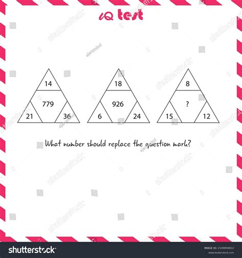 Practice Questions Worksheet Education Iq Test Stock Vector Royalty