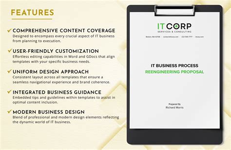 It Business Process Reengineering Proposal Template In Word Pdf
