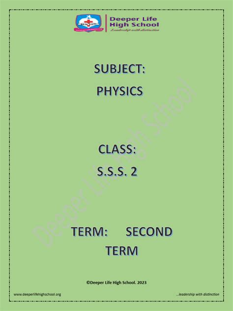 Ss 2 Physics Second Term E Note 092926 Pdf Collision Force