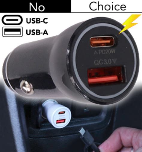 W PD Fast Charging DC Car Adapter With USB C PulseTV