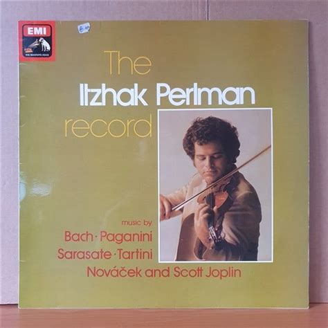 The Itzhak Perlman Record Music By Bach Paganini Sarasate Tartini