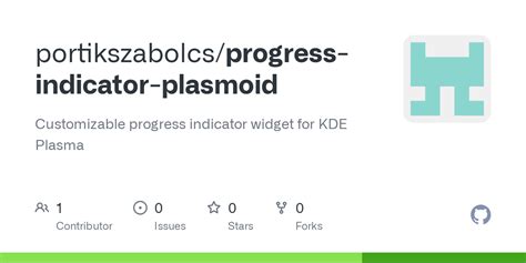 GitHub PortikSzabolcs Progress Indicator Plasmoid