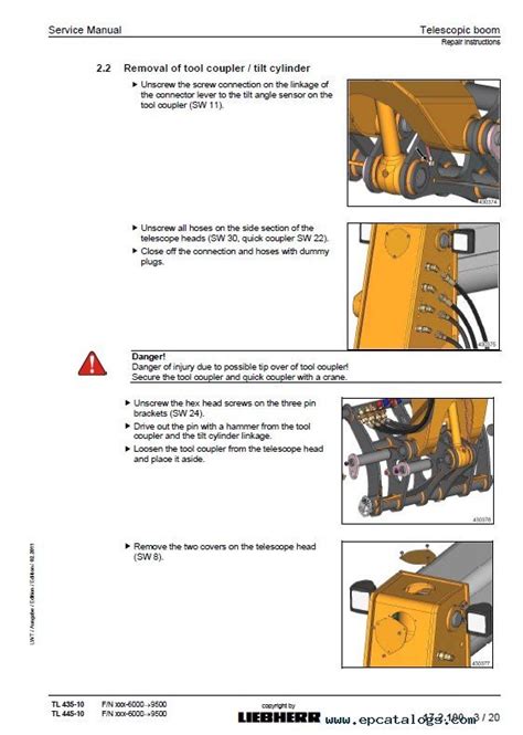 Liebherr Tl435 442 445 Telescopic Handlers Service Manual