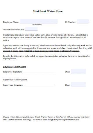 50 Sample Waiver Forms In Pdf Ms Word