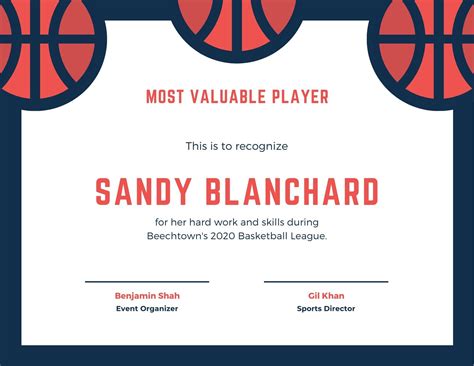 Free Printable Sports Award Certificate Templates Download Free