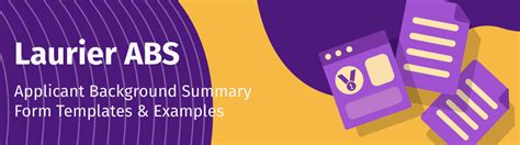 Laurier Abs Form Examples Supplementary Application Prep
