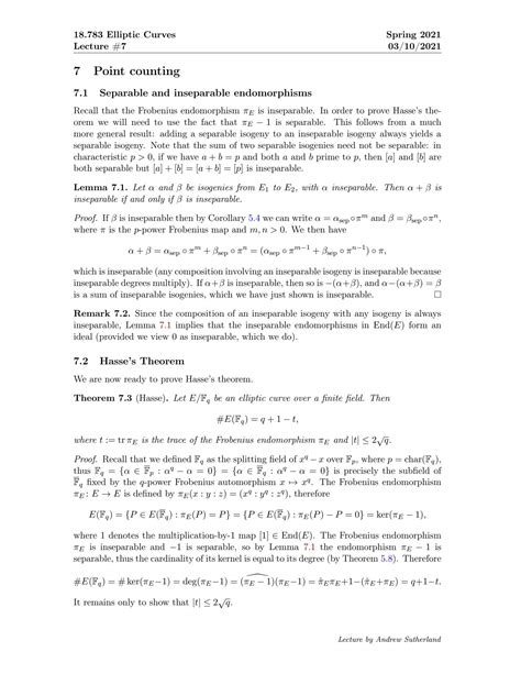 Solution Lecture 7 Point Counting Hasse S Theorem Studypool