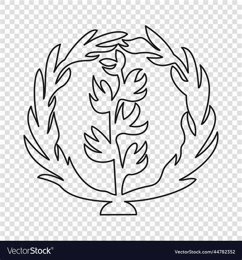 Thin Line Emblem Of Eritrea Royalty Free Vector Image
