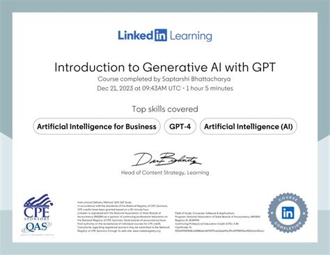 Saptarshi Bhattacharya On Linkedin Certificate Of Completion