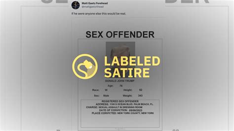 Is This A Real Poster Identifying Trump As Registered Sex Offender