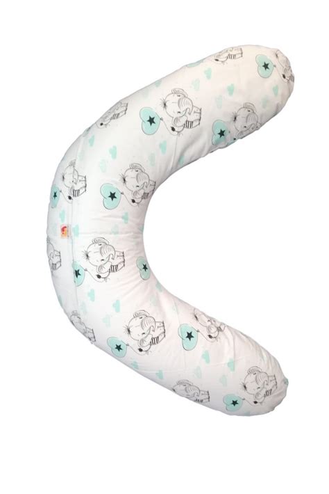Купити Подушка для вагітних та годування немовлят Classiс Слоники на белом 0