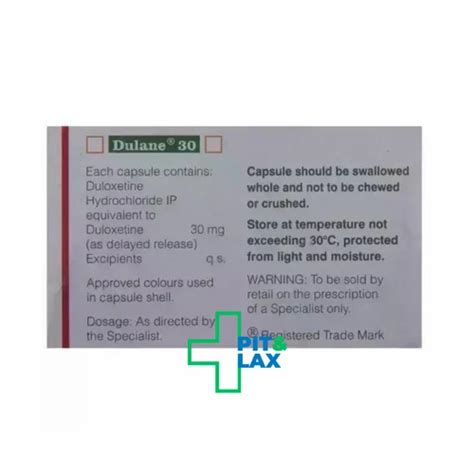 Dulane 30 Mg Capsule At ₹ 170stripe Venusmin In Surat Id 2853510914773
