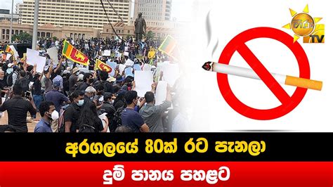 අරගලයේ 80ක් රට පැනලා දුම් පානය පහළට Hiru News Youtube