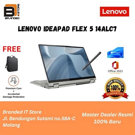 Jual Lenovo Ideapad Flex 5 14ALC7 AEID R7 5700U 16GB 512GB SSD 14 WUXGA IPS W11 OHS2021