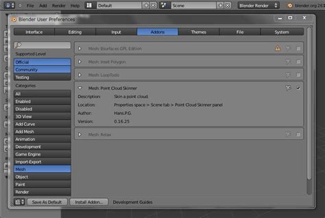 A Script To Skin A Point Cloud For Blender 2 4x Python Support Blender Artists Community