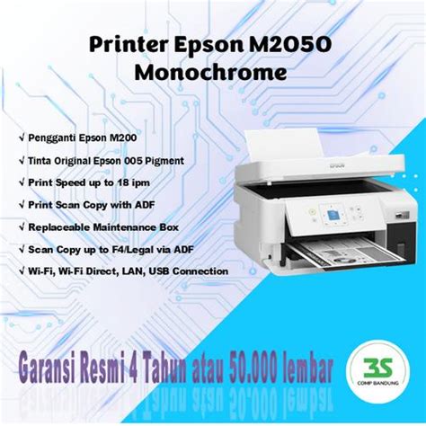Jual Printer Epson M2050 M 2050 M 2050 Print Scan Copy Adf Wifi