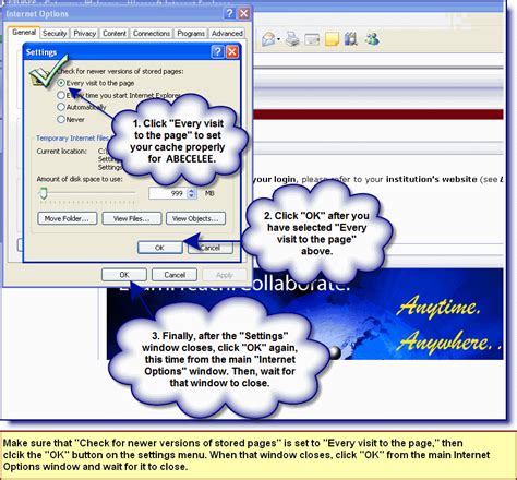 Setting Your Browser Cache