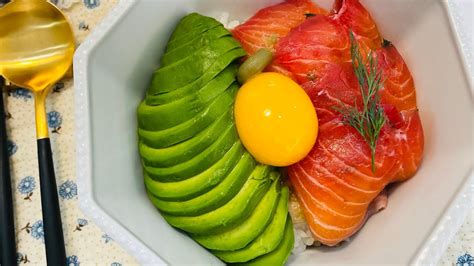훈제 연어 아보카도 덮밥 Youtube