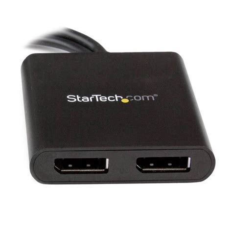 StarTech 2 Port Multi Monitor Adapter DisplayPort MST Hub Dual 4K MSTDP122DP Mwave