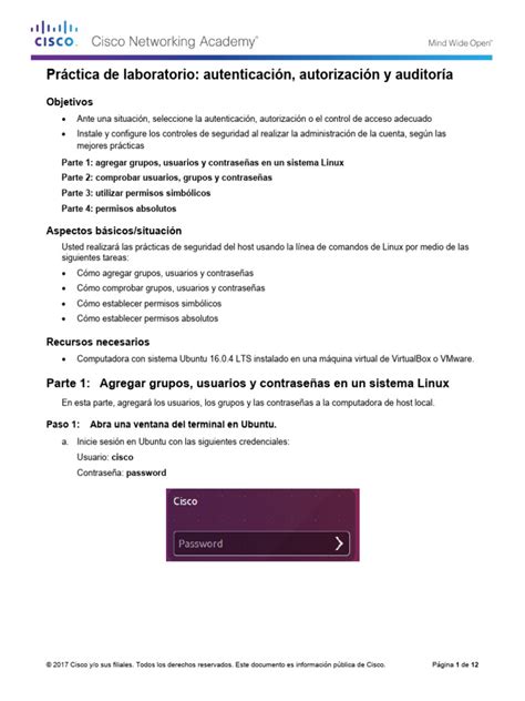 2 5 2 5 Lab Authentication Authorization Accounting Pdf Contraseña Autenticación