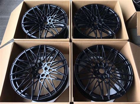 Custom Forged Alloy Passenger Car Wheels Black 22 Inch Wheels 5x120