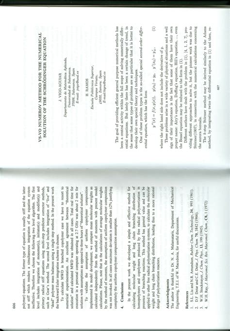 pdf vs vo numerov method for the numerical solution of the