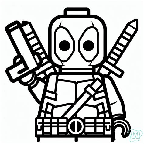Lego Deadpool Coloring Pages Printable