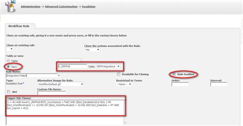 Creating An Escalation Rule On Any Table In Crm Sage Crm Hints Tips