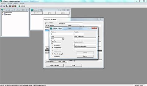 Crear Base De Datos Y Tablas En Visual Basic 6 Youtube