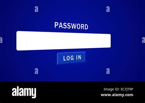 Password Input Form Animation With Login Button On Vibrant Blue