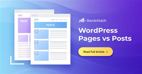 wordpress pages vs posts when to use them rank math